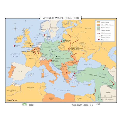 World War 1 Alliance World Map All For One