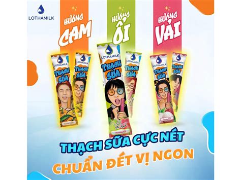 Thạch Sữa Hương Trái Cây Lothamilk Gói Tại