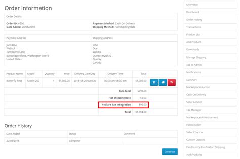 Opencart Multi Seller Avalara Plugin Marketplace Vendor Tax Module