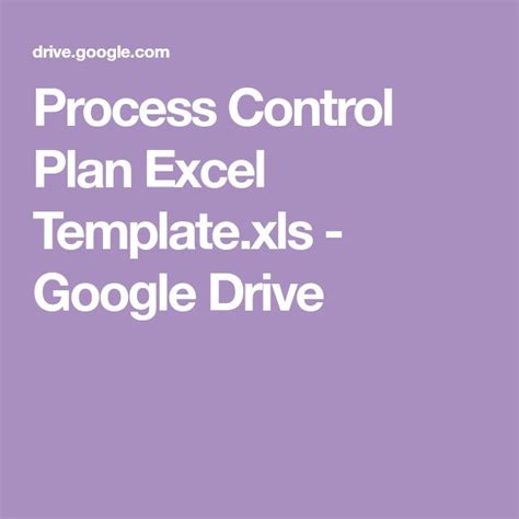 Process Control Plan Excel Templatexls Process Control Plan Excel Templatexls