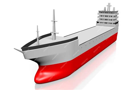 Premium Photo Empty Container Ship 3d Illustration