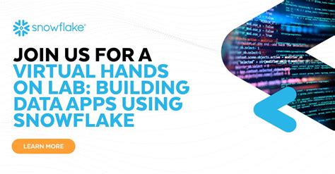 Snowflake On Linkedin Virtual Hands On Lab Building Data Applications Using Snowflake