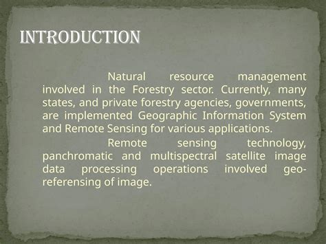 Application Of Remote Sensing And Gis In Forest Monitoring Pptx