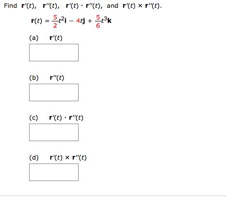 Solved Find R T R T R T R T And R T R T 5 Chegg Com