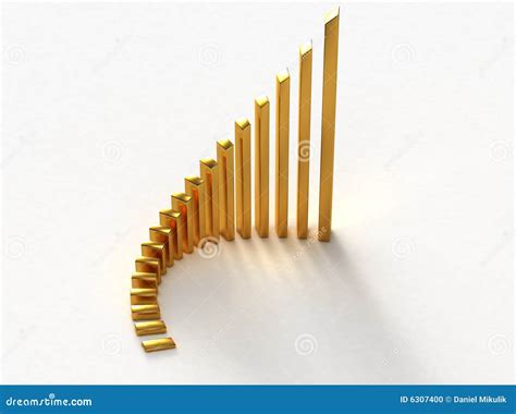 Golden Bars Chart Stock Illustration Illustration Of Chart 6307400
