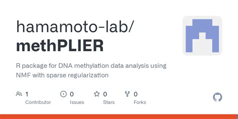 GitHub Hamamoto Lab MethPLIER R Package For DNA Methylation Data