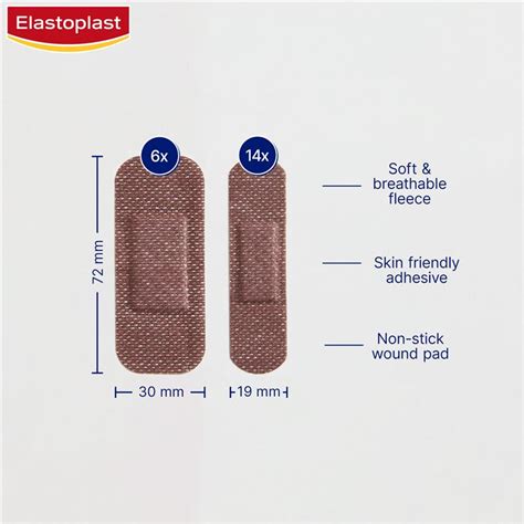 Buy Elastoplast Sensitive Skin Tone Plasters 20 Dark Online At Chemist