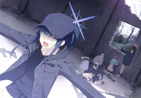Gun Blue Archive Hat Girls With Guns Blue Eyes Blue Hair Hd
