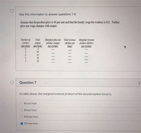 solved use this information to answer questions 7 9 assume