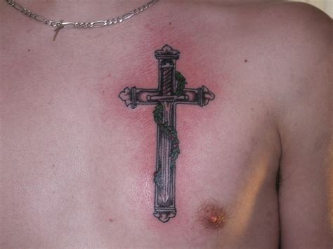Cross Tattoo Gray Washed Cross Tattoo With A Sword In The … Flickr