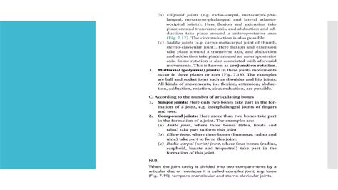 Classification Of Synovial Joints Pptx