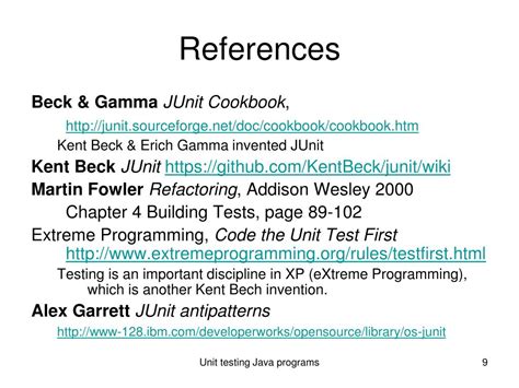 Ppt Unit Testing Java Programs Using Junit Powerpoint Presentation