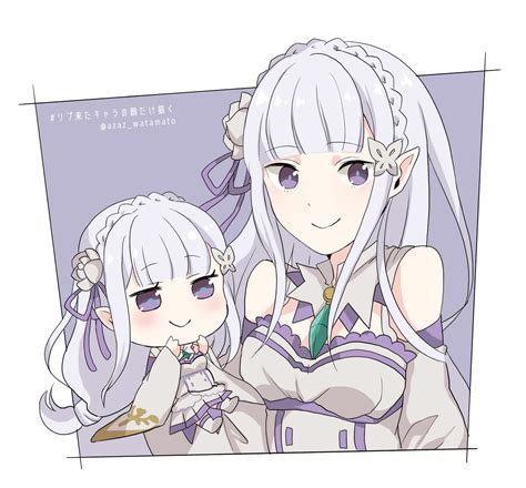 Emilia Rezero Kara Hajimeru Isekai Seikatsu Drawn By Watamato Danbooru