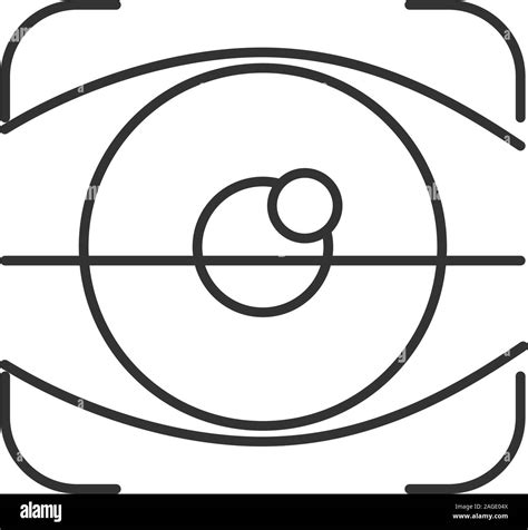Retina Scan Linear Icon Optometry Thin Line Illustration Eye Authentication Contour Symbol