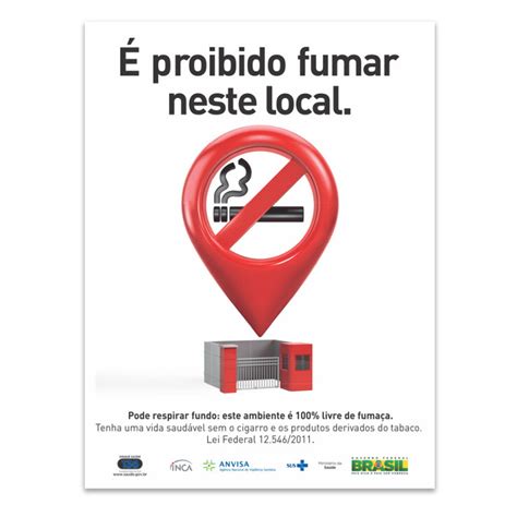 Adesivo É Proibido Fumar Neste Local Condomínios x cm Sinalplast Placas de Sinalização