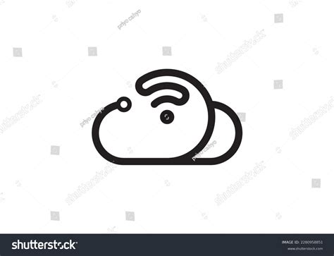 Cloud Signal Logo Design Inspiration Connection Stock Vector Royalty
