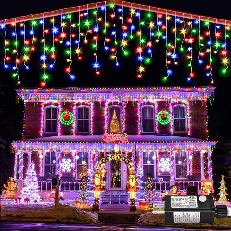 Icicle Lights Outdoor 33ft Christmas Lights With 400led 75 Drops 8