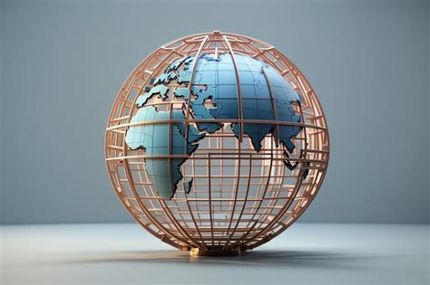 Premium Photo 3d Render Of A Wireframe Globe