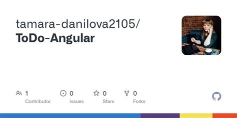 GitHub Tamara Danilova2105 ToDo Angular
