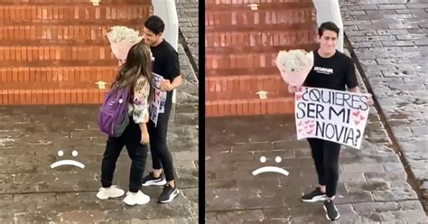 Joven declara su amor a una chica ella lo rechaza en público