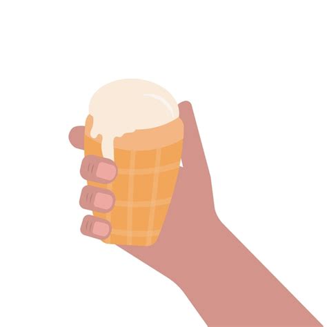 Premium Vector Hand Holding Ice Cream Cone
