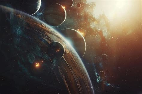 Generativo Ai Sobre El Tema Del Desfile De Planetas En El Sistema Solar