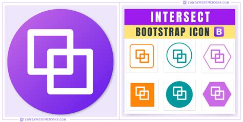 Bootstrap Intersect Icon Bi Bi Intersect Icon Code Css Html Color Button