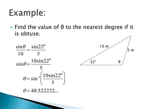 Ppt Sine Rule Finding An Obtuse Angle Powerpoint Presentation Free Download Id 6794963