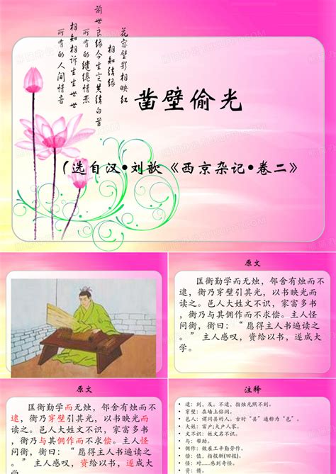 凿壁偷光PPT模板下载 编号qgdxgkxl 熊猫办公