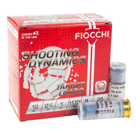 Fiocchi Shooting Dynamics 12 Gauge 2 34in 8 1oz Target Shotshells