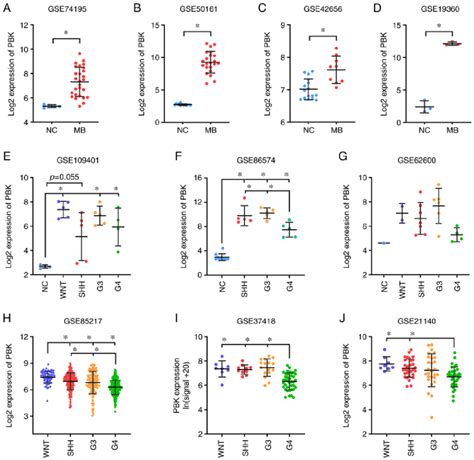 Validation Of The Aberrant Expression Of The Hub Gene Pbk In Mb