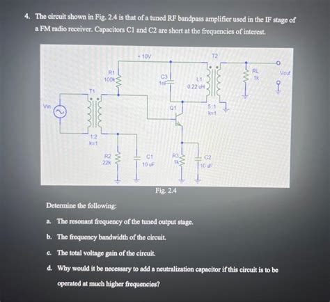 The Circuit Shown In Fig Is That Of A Tuned Chegg