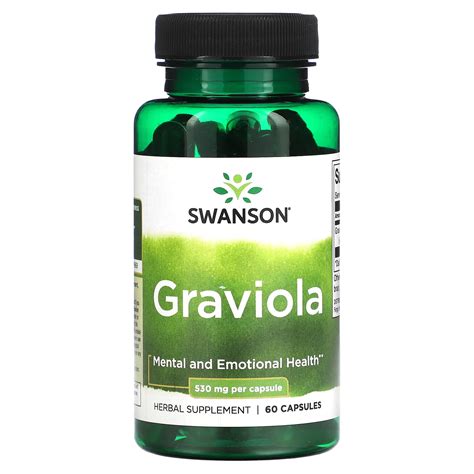 Swanson Graviola 530 Mg 60 Capsules