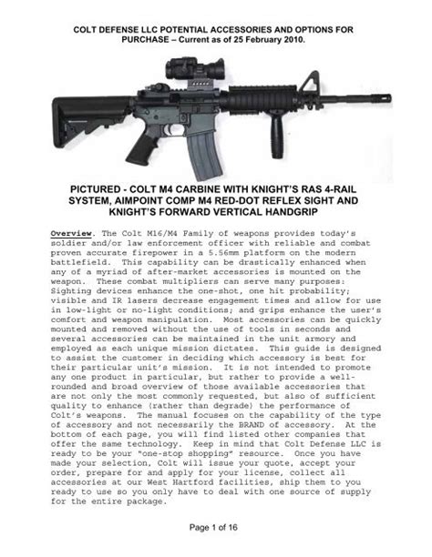 Colt M4 Carbine Accessories Shop Authentic Brunofugaadvbr