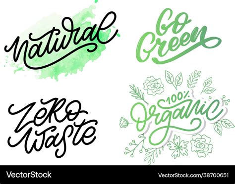 Concept Zero Waste Handwritten Text Title Sign Vector Image