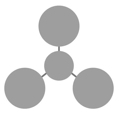 Plantilla de gráfico vectorial de diagrama de venn estilo de color gris Vector Premium