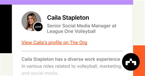Caila Stapleton Senior Social Media Manager At League One Volleyball