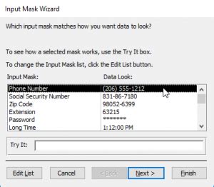 Using An Input Mask For Data Access AdvantEdge Training Consulting