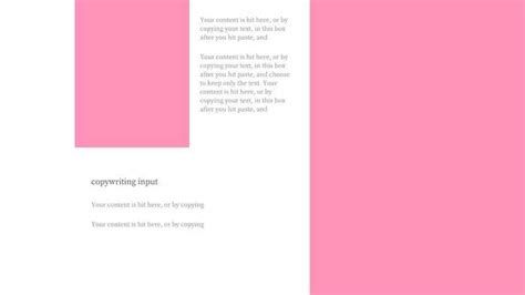 visual guide pink and white rectangle shape design featuring central