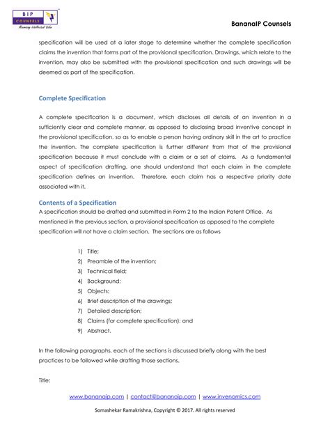 Drafting Of A Patent Specification Pdf