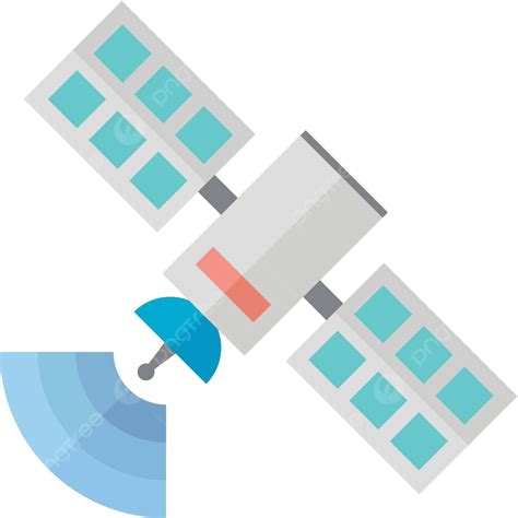 Flat Icon Satellite Receiver Technology Space Telecommunications Vector Technology Space