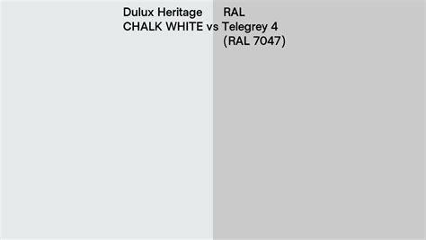 Dulux Heritage Chalk White Vs Ral Telegrey 4 Ral 7047 Side By Side