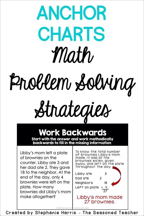 anchor charts for problem solving math anchor charts problem solving