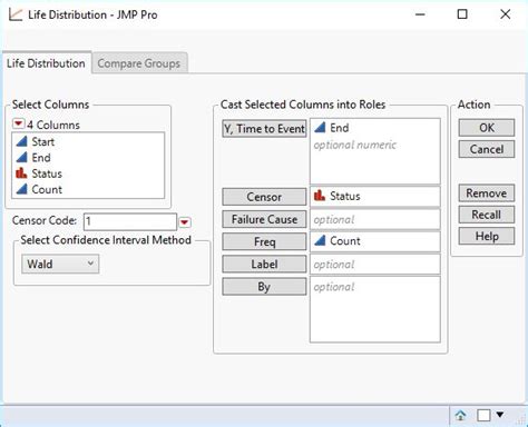 Reliability Analysis Of Interval Censored Data Jmp User Community