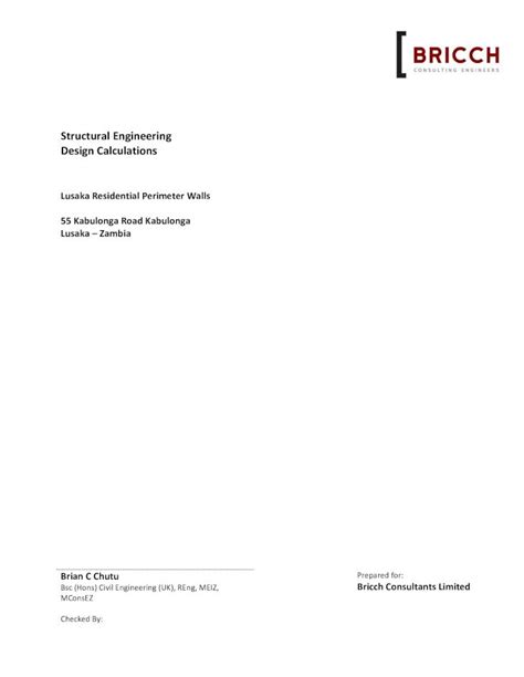 Pdf Structural Engineering Design Calculations · Structural Engineering Design