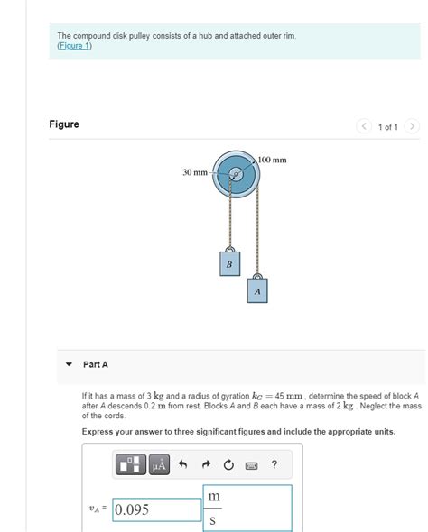 Solved The Compound Disk Pulley Consists Of A Hub And Chegg