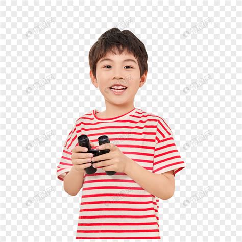 拿着望远镜的小男孩形象元素素材下载 正版素材402530311 摄图网