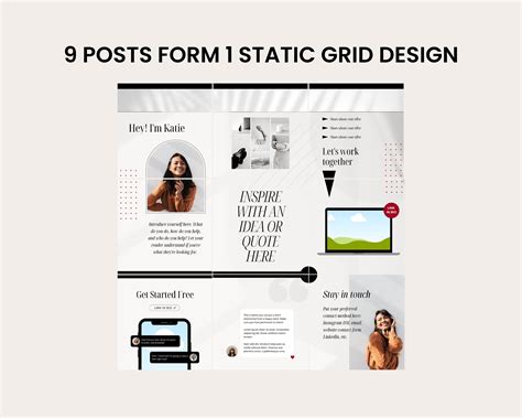Instagram 9 Grid Template Instagram Grid Design Instagram Post