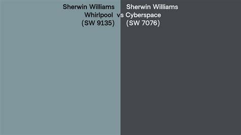 Sherwin Williams Whirlpool Vs Cyberspace Side By Side Comparison