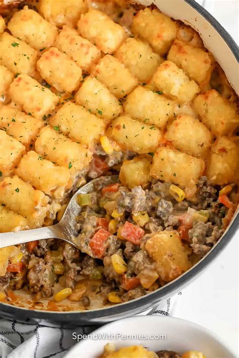 Easy Tater Tot Casserole Spend With Pennies Karinokada